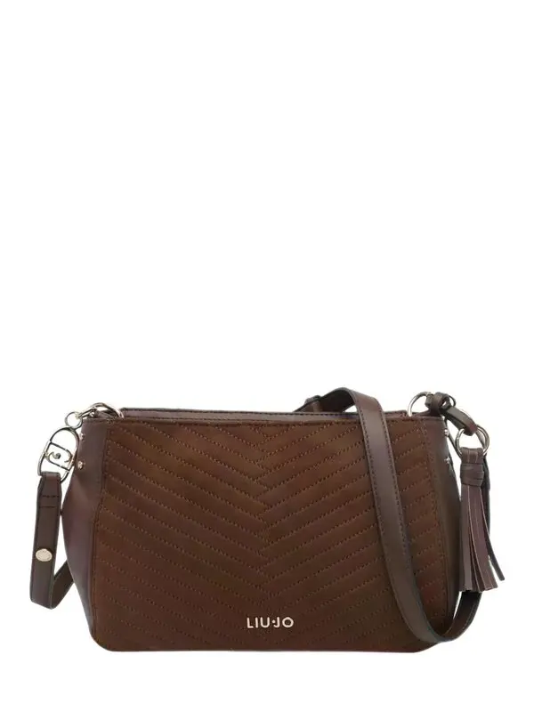 Liu Jo Chevron-quilted Tassel Shoulder Bag - Brown