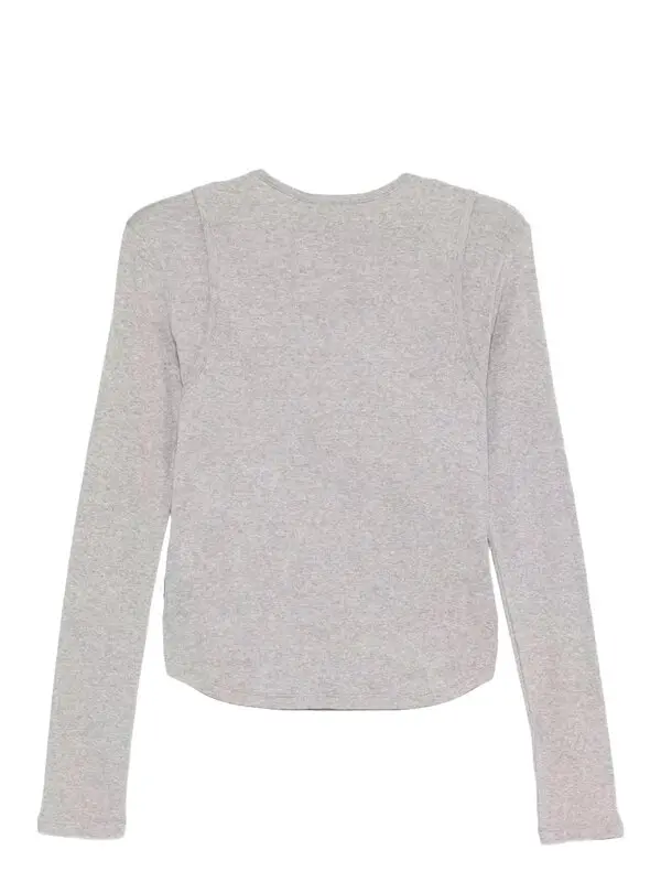 JUUN.J Double-layered Henley-neck T-shirt - Grey