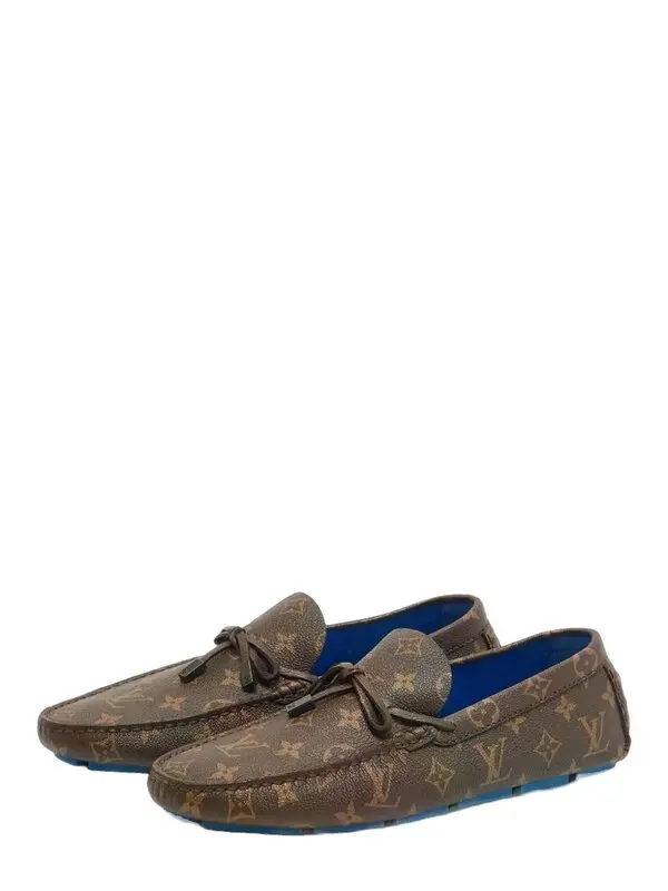 LOUIS VUITTON Monogram Canvas Loafers - Brown