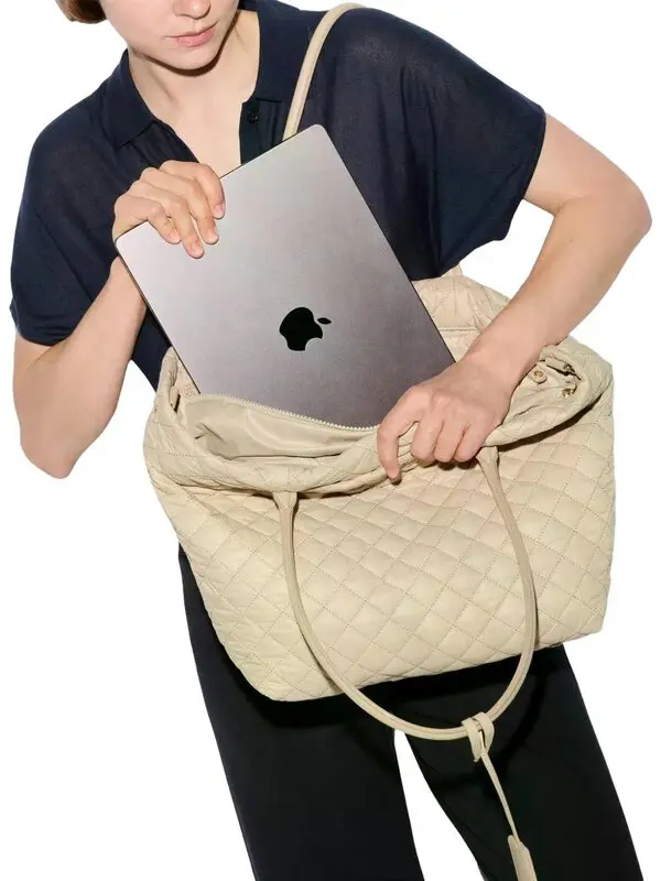 Mz Wallace Medium Daily Quilted Tote Bag - Neutrals