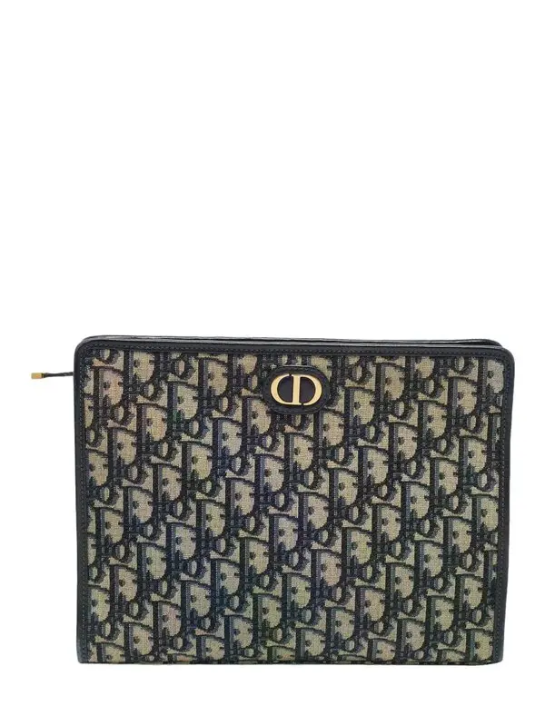 Dior 2022 30 Montaigne Oblique Clutch Bag - Blue