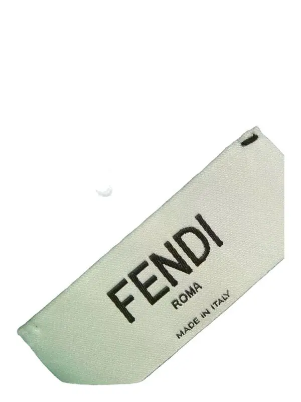 Fendi Rib-knit Embroidered Logo T-shirt - Blue