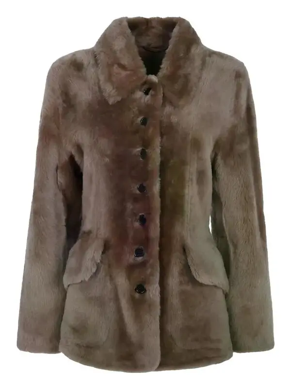 BY MALENE BIRGER Shearling Button-front Jacket - Brown
