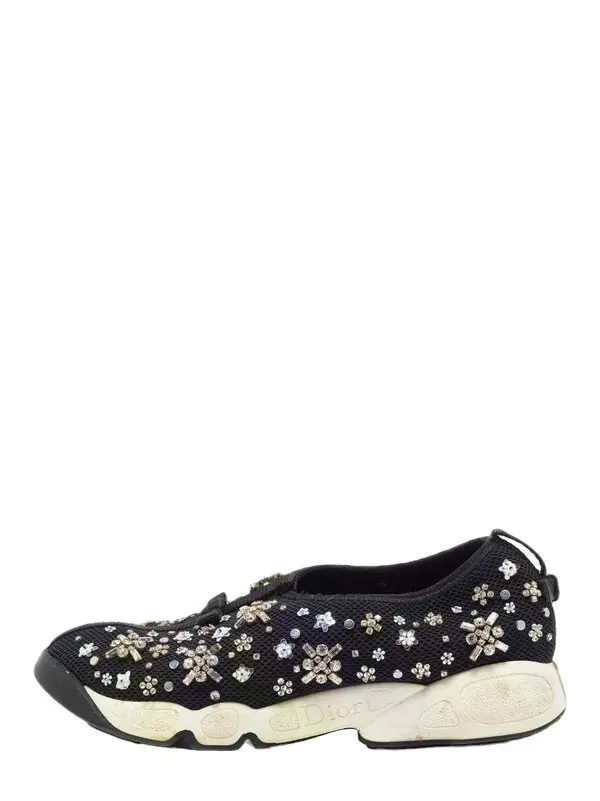 Dior Fusion Crystal-embellished Sneakers - Black