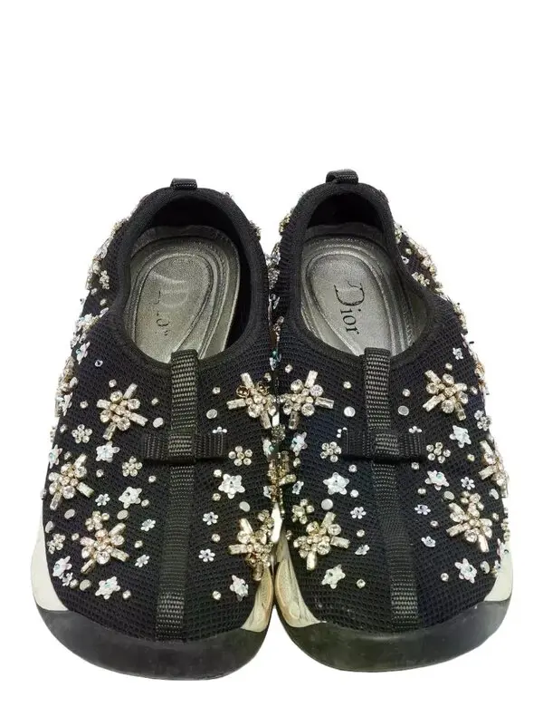 Dior Fusion Crystal-embellished Sneakers - Black