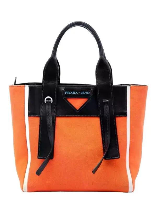 Prada 2013-2026 Canvas Ouverture Satchel - Black