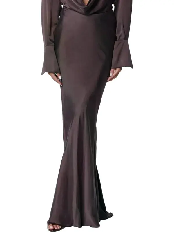 Andamane Nemesia Mermaid Maxi Skirt - Brown