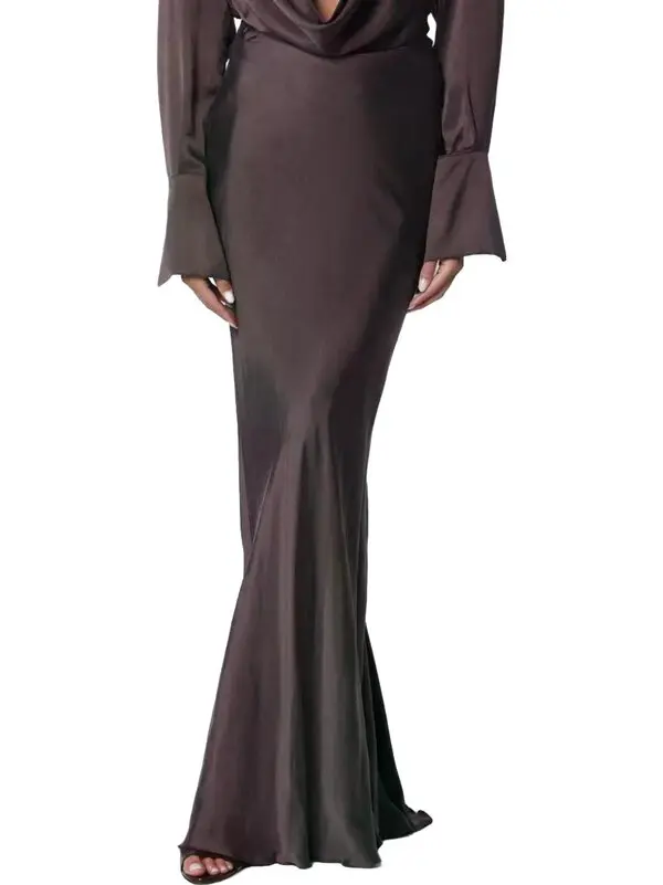Andamane Nemesia Mermaid Maxi Skirt - Brown