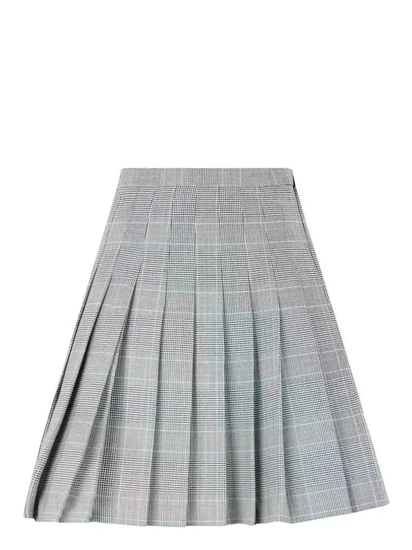 Moschino Prince Of Wales Check-pattern Mini Pleated Skirt - Grey