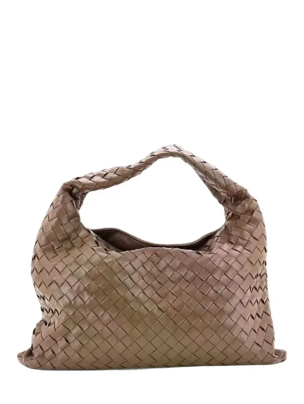Bottega Veneta Hop Intrecciato Leather Small Hobo Bag - Brown