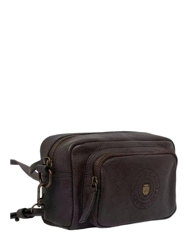 AERONAUTICA MILITARE Pebbled-leather Messenger Bag - Brown