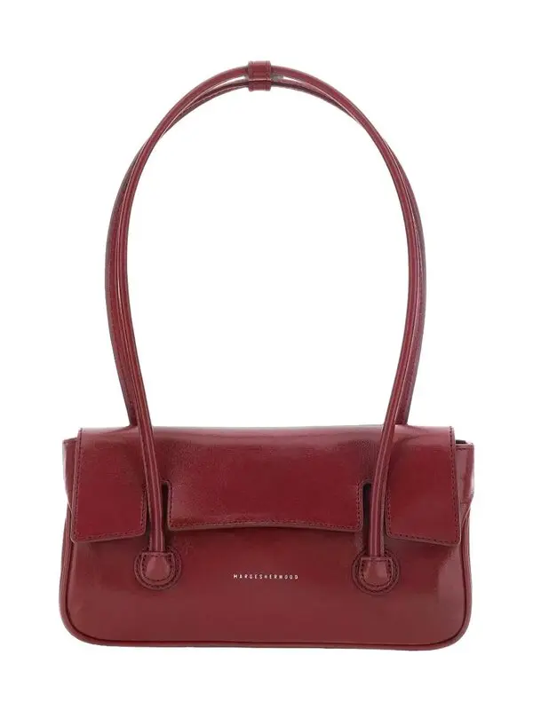MARGESHERWOOD Glossy Leather Shoulder Bag - Red