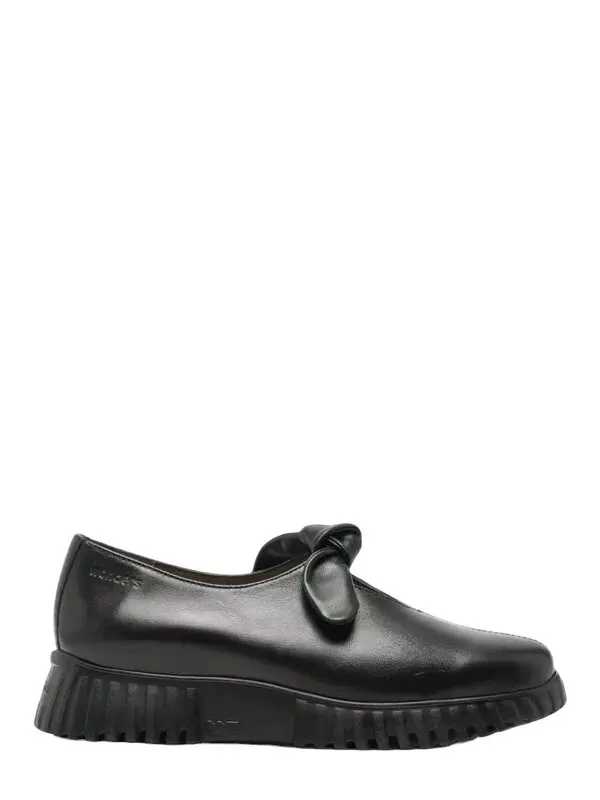 WONDERS Flexfly 21 Bow-detail Chunky-sole Loafers - Black