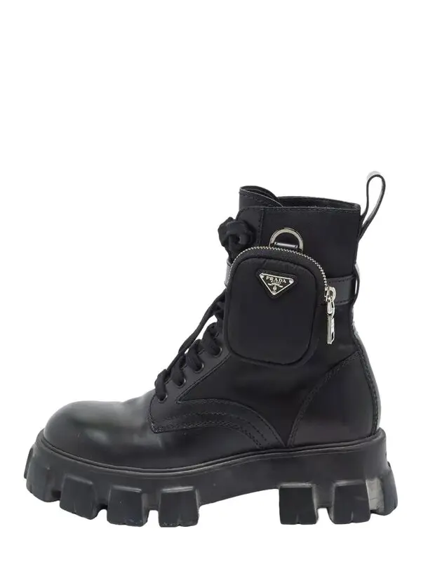 Prada Monolith Lug-sole Boots - Black
