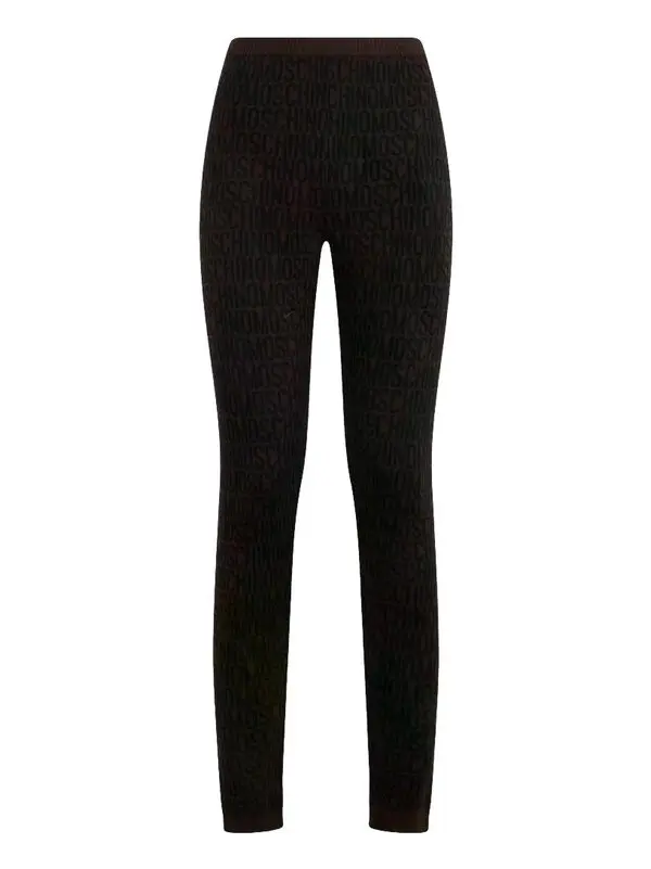 Moschino Monogram-pattern Leggings - Brown
