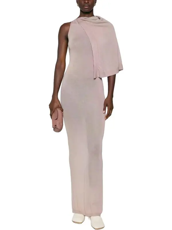 Rick Owens Scarf Asymmetric Draped-detail Maxi Dress - Neutrals