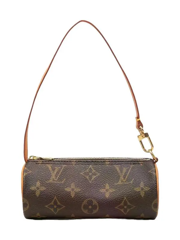 LOUIS VUITTON 1990-2010 Monogram Papillon Pochette Handbag - Brown