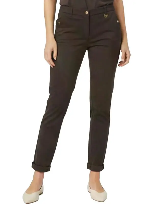 Burberry Anne Herringbone Trousers - Black