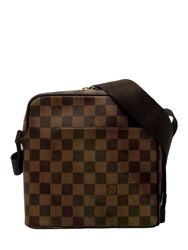 LOUIS VUITTON 2004 Damier Ebene Olav Pm Crossbody Bag - Brown