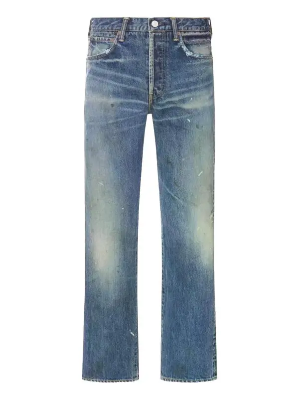 Visvim Distressed Straight-leg Jeans - Blue