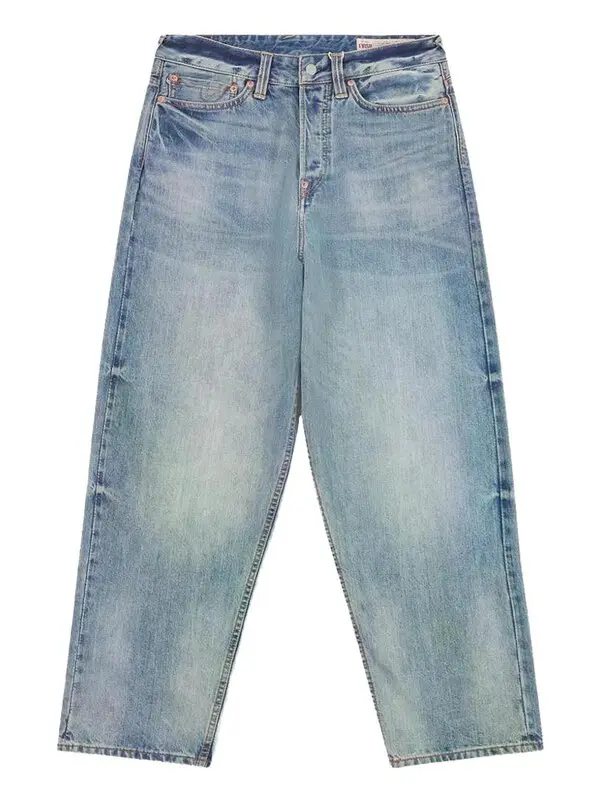 EVISU Ecru Daicock Print Jeans - Blue
