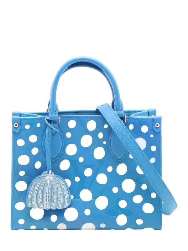 LOUIS VUITTON 2000-2026 Yayoi Kusama Monogram Giant Empreinte Infinity Dots Onthego Pm Satchel - Blue