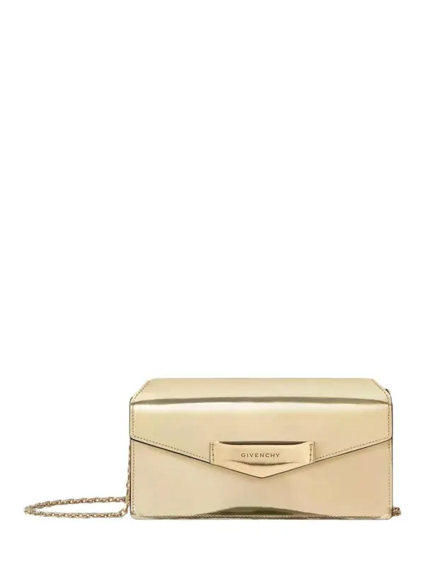 Givenchy Antigona Wallet On Chain In Mirror Leather - Gold