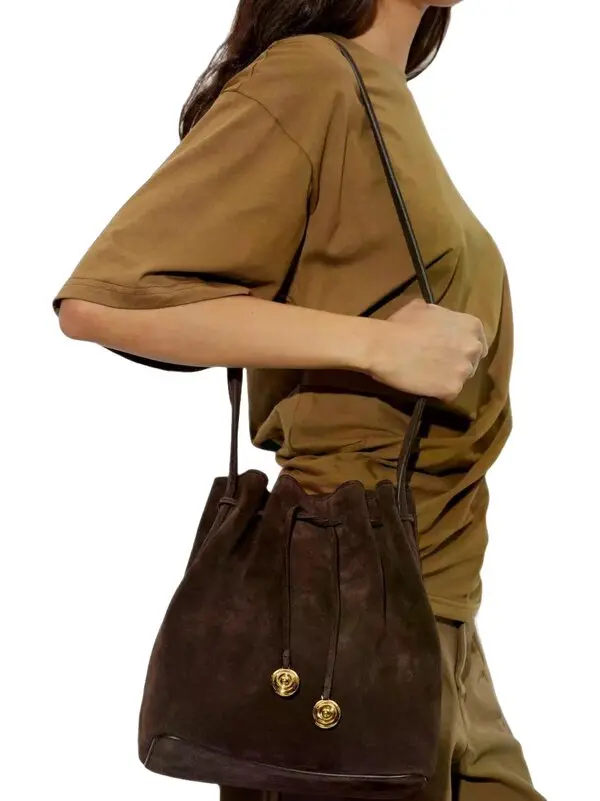 LIFFNER Charm Bucket Suede Bucket Bag - Brown