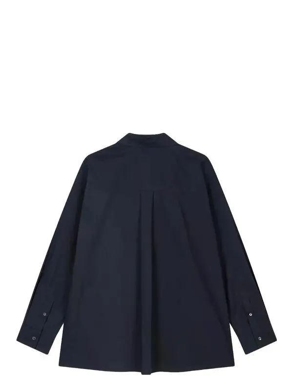 STUDIO TOMBOY Diagonal Button-fastening Shirt - Blue