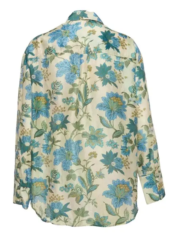 SIR. Floral-print Button-down Shirt - Neutrals