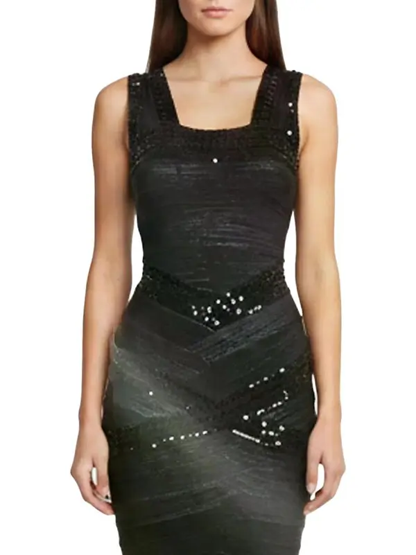 Herve Leger Embellished Bandage Mini Dress - Black