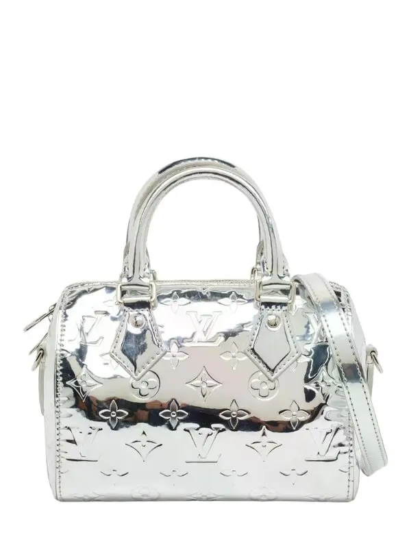 LOUIS VUITTON 20 Speedy Bandouliere Monogram Tote Bag - Silver