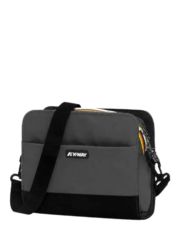 K-WAY Marybell Logo-patch Pouch Bag - Grey