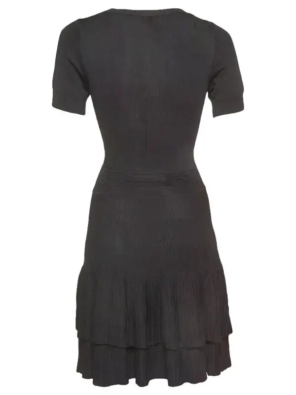 Maje Tiered-detail Dress - Black