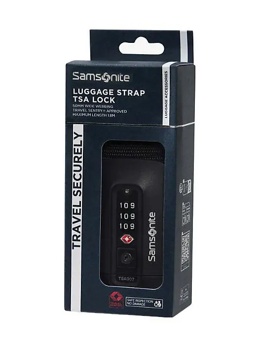 SAMSONITE Ta Revolution Luggage Strap With Tsa Lock - Black