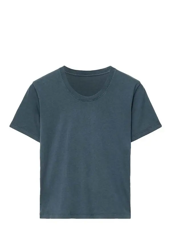 ALLSAINTS Hela Short-sleeve Cotton T-shirt - Teal Blue