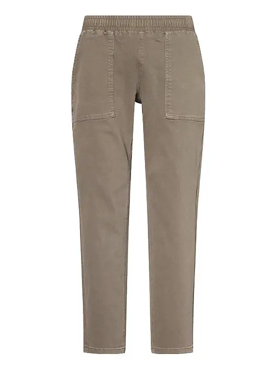 ARNE Carpenter Elasticated-waist Denim Trousers - Dark Olive