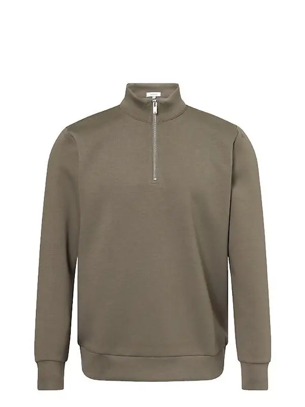 ARNE Interlock Stretch-jersey Sweatshirt - Sage