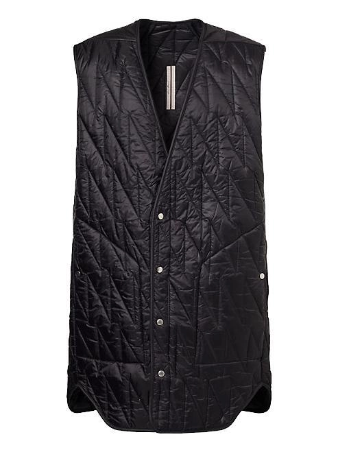 Rick Owens Larry Longline Padded Vest - Black
