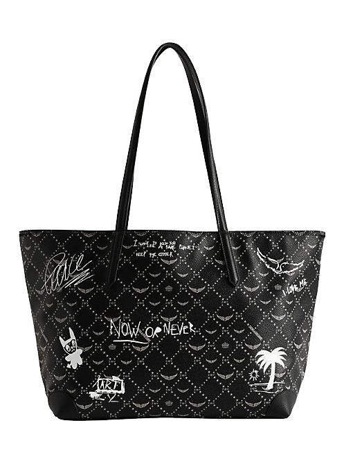 Zadig&Voltaire Z Shopper Arty Tag Coated-canvas Tote Bag - Black