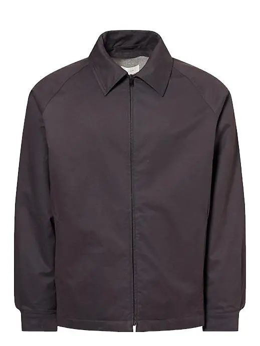 THE ROW The Pulp Collared Cotton And Cashmere-blend Jacket - Anthracite