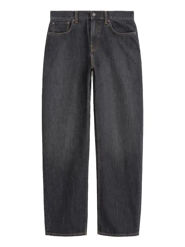 Cos Inlet Curved-leg Jeans - Dark Grey