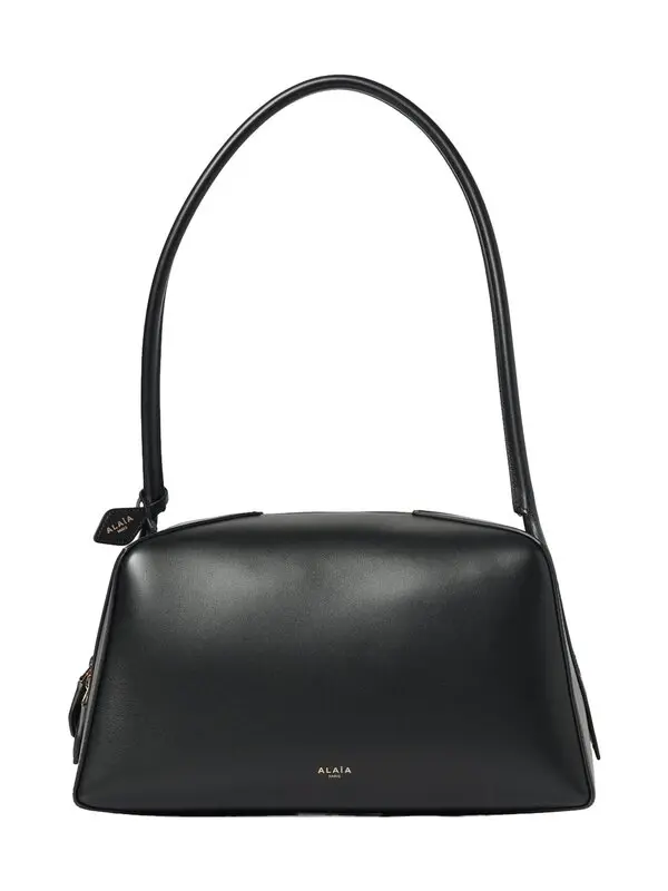 Alaïa Le Bouledogue Smooth Calfskin Leather Shoulder Bag - Black