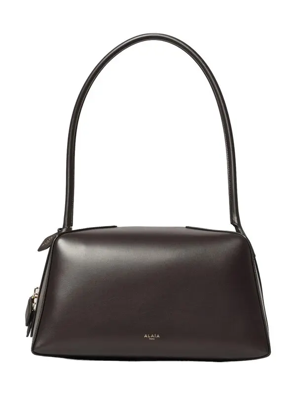 Alaïa Le Bouledogue Smooth Calfskin Leather Shoulder Bag - Brown