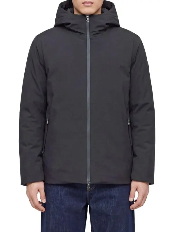 Rains Sarna Waterproof Hooded Puffer Jacket With Primaloft® Padding - Black