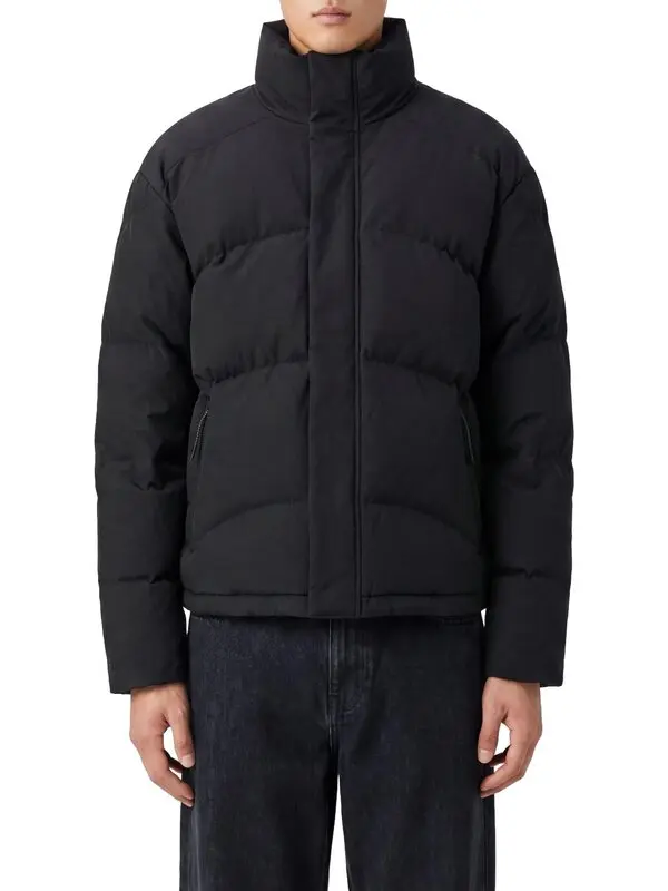 REPRESENT Quilted High-neck Puffer Jacket In Recycled Nylon - Black