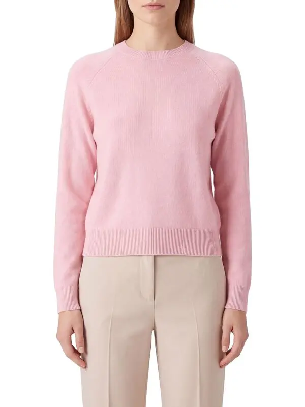 MC2 SAINT BARTH Crewneck Jumper In Pure Cashmere - Pink