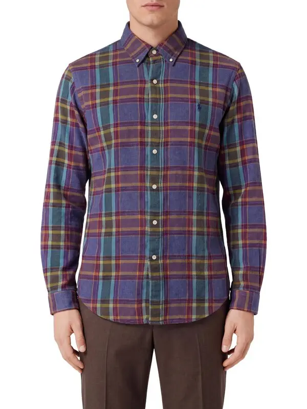 Polo Ralph Lauren Tartan Cotton Button-down Shirt - Blue