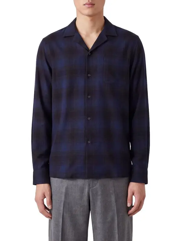 Dries Van Noten Check Viscose Shirt With Cuban Collar - Brown