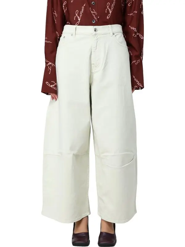 Paul Smith High-waisted Wide-leg Jeans In Cotton Denim - Yellow
